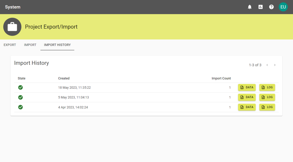Project Export/Import